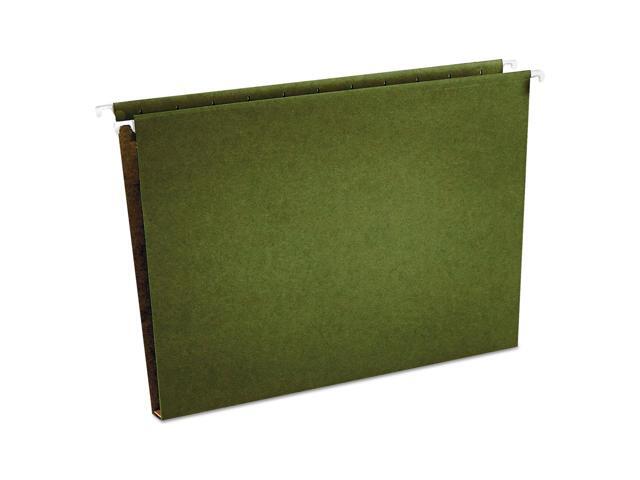One Inch Box Bottom Hanging Folder, Pressboard, Letter, Standard Green ...
