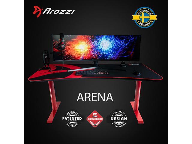 Arozzi Arena Heavy Duty Rectangle 63" Table Top Full Mousepad Gaming ...