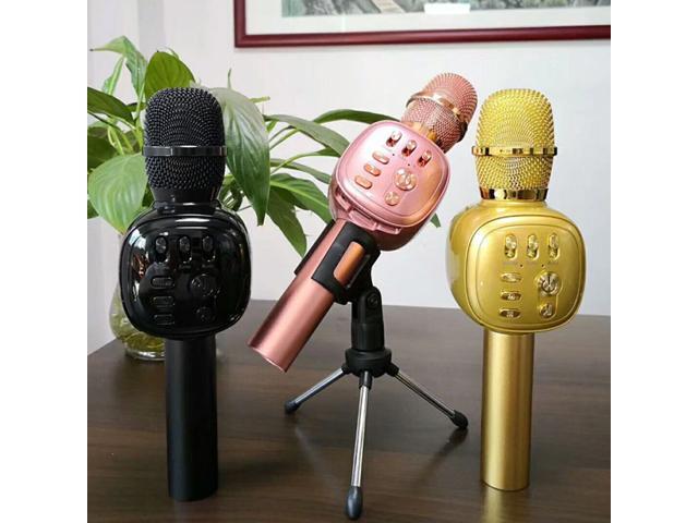 axGear Wireless Bluetooth Microphone With LED Light for Kraoke Handheld ...