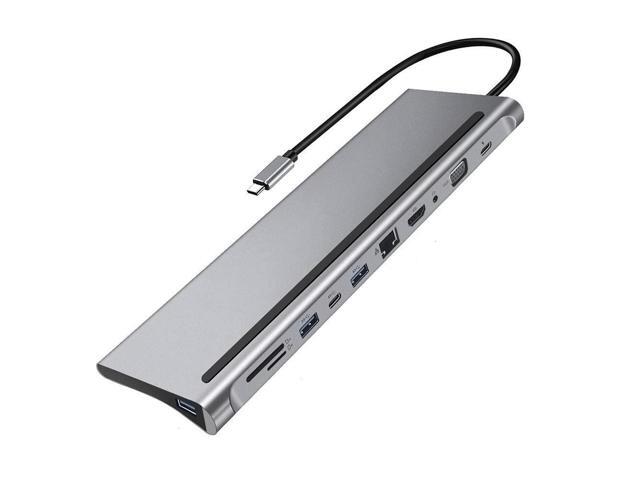 axGear USBC Type C 3.1 3.0 Docking Station HUB VGA HDMI Video Giga Lan ...