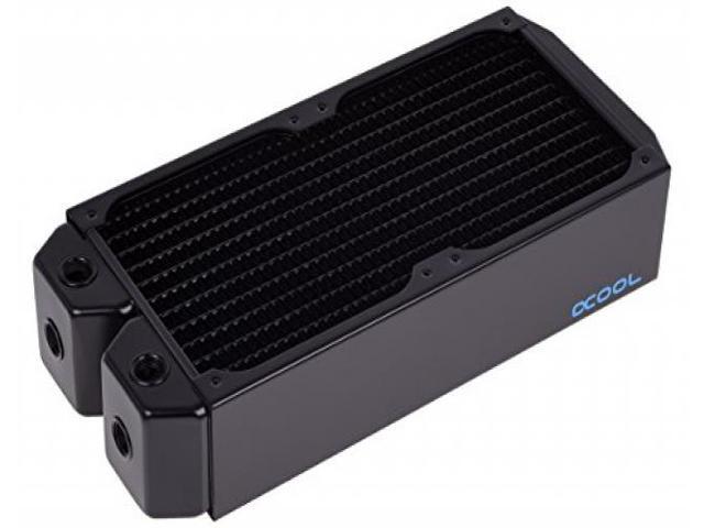 Alphacool NexXxos UT60 Full Copper Radiator 240, 120mm x 2, Dual Fan ...