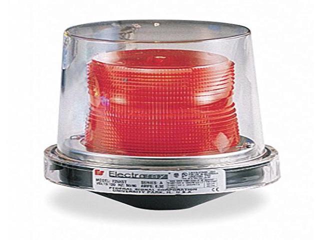 Federal Signal Hazardous Warning Light,Strobe,Red,120V 225XST-120R ...