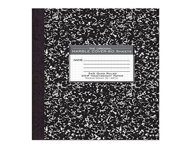 Roaring Spring Composition Book Quad Ruled 5"x5" 80 Sh 10-1/8"x7-7/8 ...
