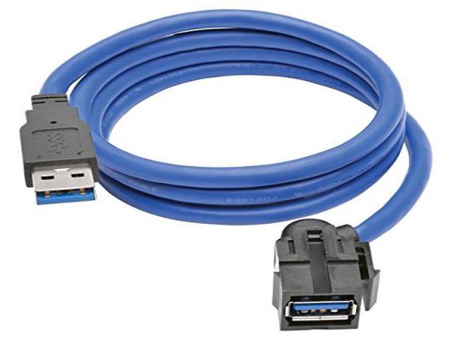 Tripp Lite USB 3.0 SuperSpeed Keystone Jack Type-A Extension Cable (M/F ...