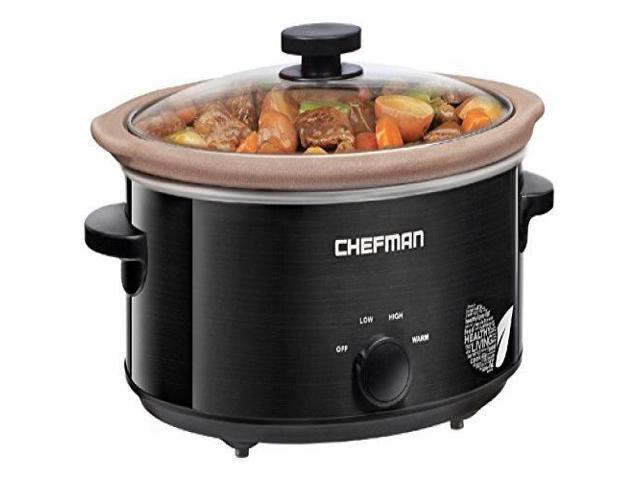 Chefman RJ15-5-N 5 Qt. Slow Cooker with Natural Stoneware Insert ...