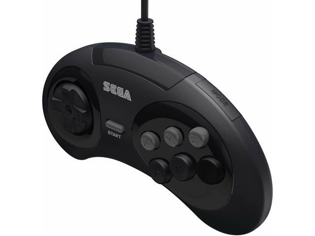 Retro-Bit Official Sega Genesis Controller 6-Button Arcade Pad - Clear ...