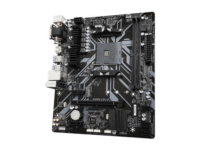 Gigabyte B450M S2H V2 Socket AM4 AMD B450 DDR4 Micro ATX Motherboard ...