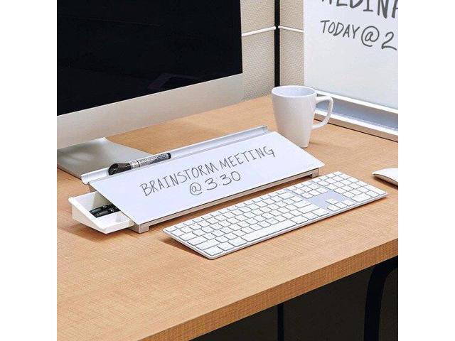 Quartet Glass Dry Erase Desktop Computer Pad 18 x 6 White GDP186 ...