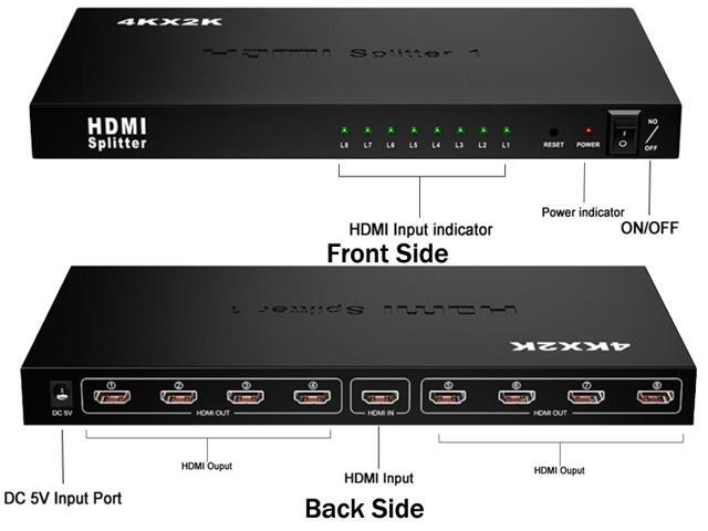 HDMI Switch 8x1, Premium 8 in 1 Out 4K HDMI Switch Support Auto-Switch ...