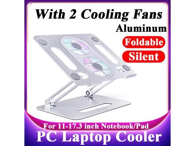 Aluminum Laptop Tablet Stand with 2 High-speed Cooling Fan, Adjustable ...