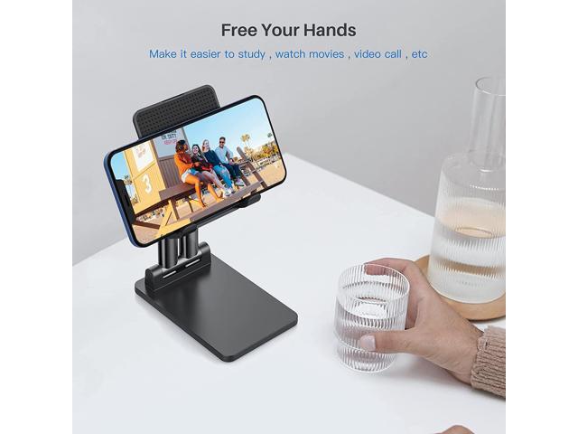 Cell Phone Stand, Adjustable Height and Angle iPhone Stand for Desk ...