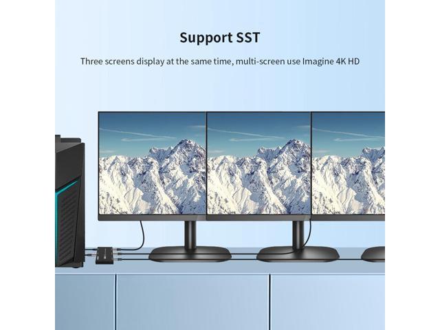 DisplayPort 1.4 to 3 DisplayPort MST Hub Video Splitter 8K30Hz ...