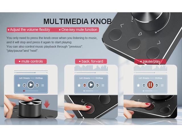 Multimedia Controller Knob, USB Volume Controller, One Key Mute PC ...