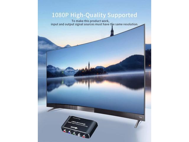Component to HDMI Converter, RGB to HDMI Converter, 1080P 5RCA YPbPr to ...