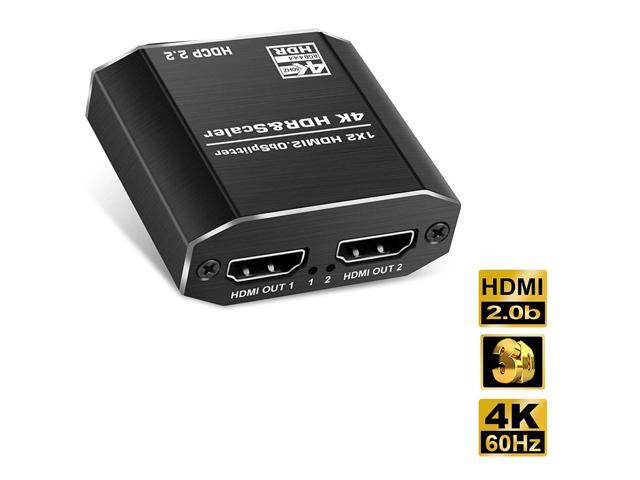 HDMI Switch HDMI Splitter 4K@60HZ, HDMI Splitter 1 in 2 Out with EDID ...