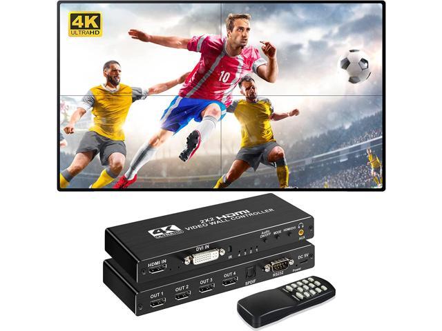 4K Video Wall Controller 2x2, 4K@30Hz HDMI Video Wall Processor ...