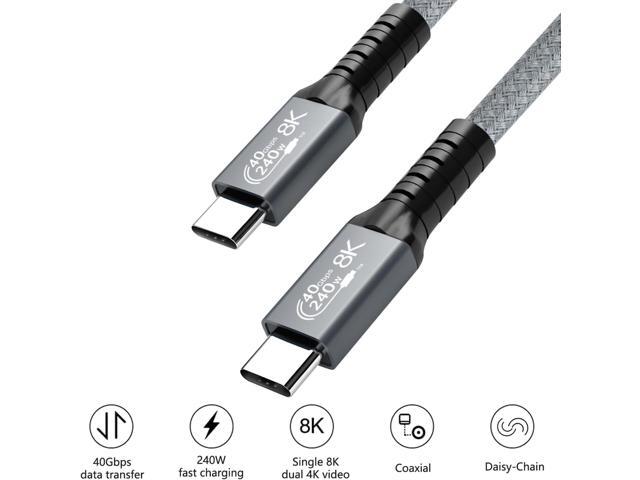 USB C to USB C Video Cable 8K@60Hz, USB4 C Monitor Cable Supports 8K ...