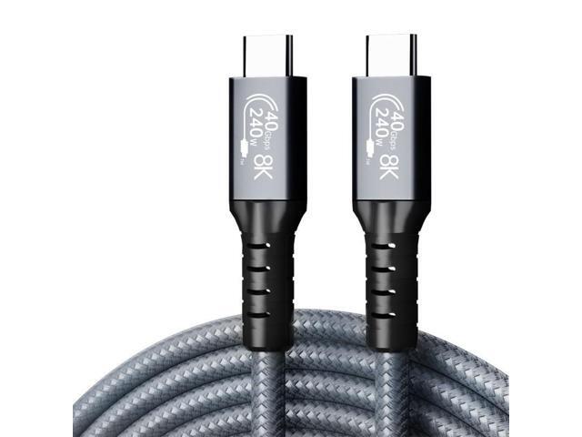 USB 4.0 240W Fast Charging 40Gbps Data Type-C Cable - Thunderbolt 3/4 ...