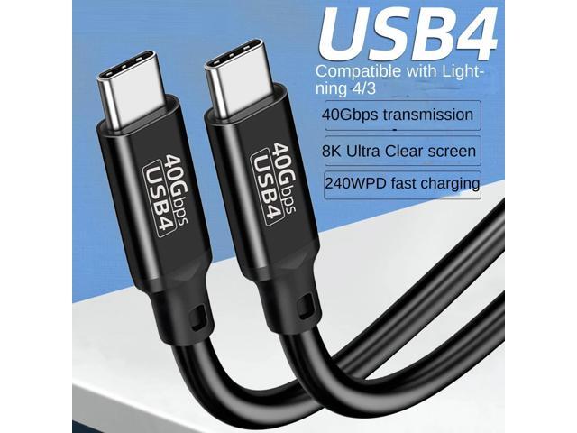 [5Ft] USB4 Cable 240W Compatible with Thunderbolt 3/4 Devices, USB4 ...