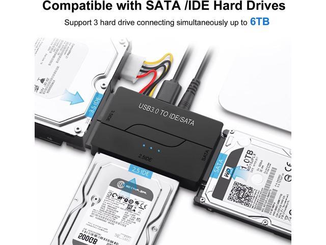 USB 3.0 to IDE and SATA Converter External Hard Drive Adapter Kit for ...