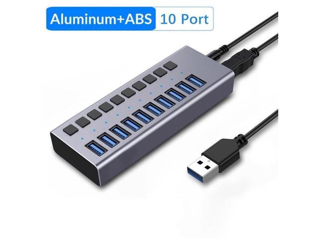 Powered USB Hub 3.0, Data 10 Ports and USB Charging 10 Port Multi USB 3 ...