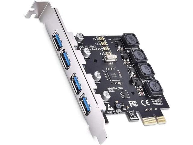 Jansicotek PCIe to USB 3.0 4X USB-APorts Expansion Card,PCI Express ...