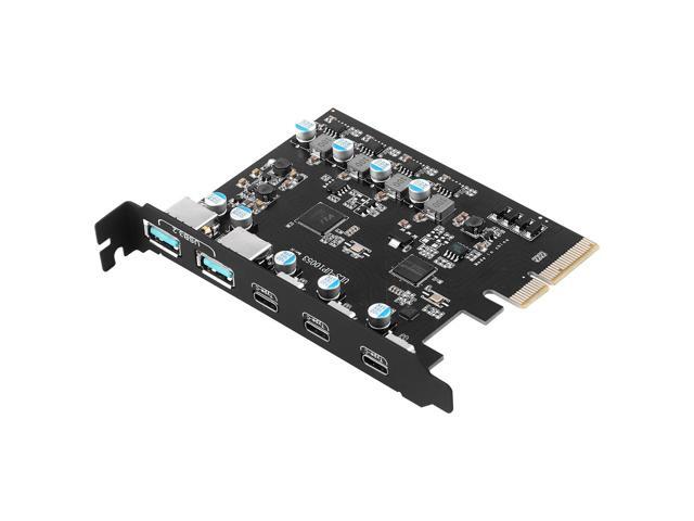 Jansicotek 5 Ports PCI-E to USB 3.2 Gen 2 Expansion Card, 10Gbps High ...