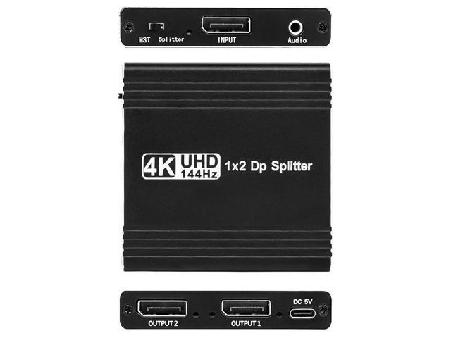 Jansicotek 4K 144Hz DisplayPort to Dual DisplayPort Splitter Adapter ...