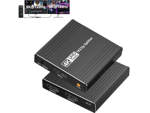 Jansicotek 4K@144Hz DisplayPort to Dual DisplayPort Splitter Adapter 4K ...