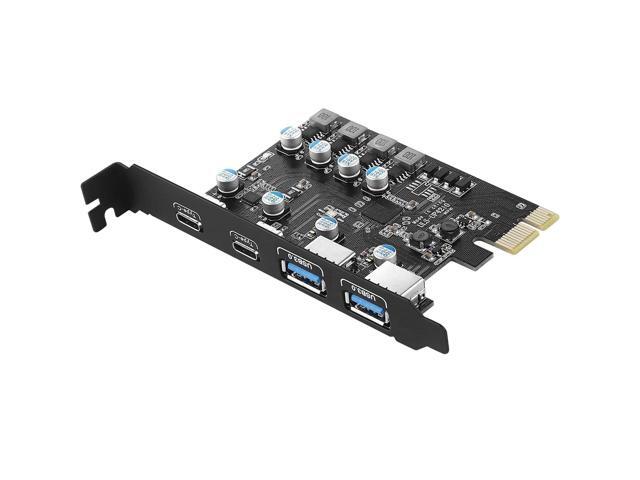 Jansicotek 4-Port (2X Type USB C - 2 USB A) USB 3.2 Gen1 5Gbps PCIe ...