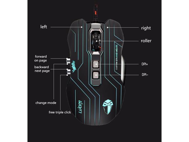LUOM G5 Gaming Mouse Mause 3200 DPI Adjustable Computer Optical LED ...