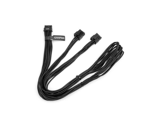 SS 12VHPWR 16-Pin Gen 5 600 W Cable, 8-Pin + 8-Pin 9.2 A Terminals/16 ...