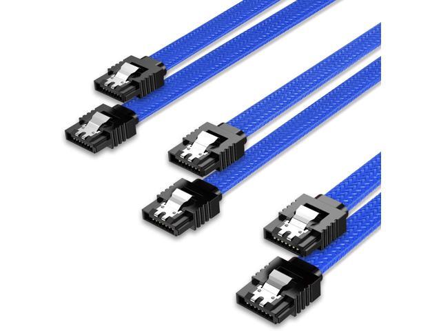 Bailink 3 PACK SATA Cable SATA III 3 Pack 6Gbps Straight HDD SDD Nylon ...