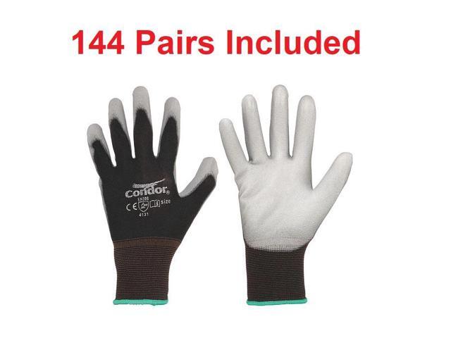 56JK Condor Coated Work Gloves, Knit, Nylon, 144 Pairs - 2XL/11 ...