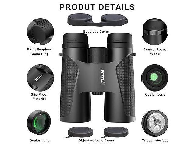 Refurbished: FULLJA High Power Compact Binoculars Easy Focus Waterproof ...