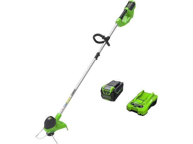 Refurbished: GREENWORKS 40V 12" Cordless Battery String Trimmer w/ 4.0 ...