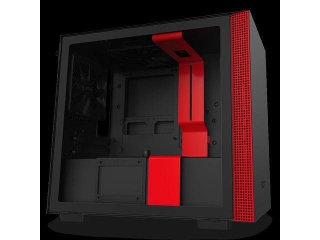 Refurbished: NZXT H210 CA-H210B-BR Black / Red Mini-ITX Mini Tower ...