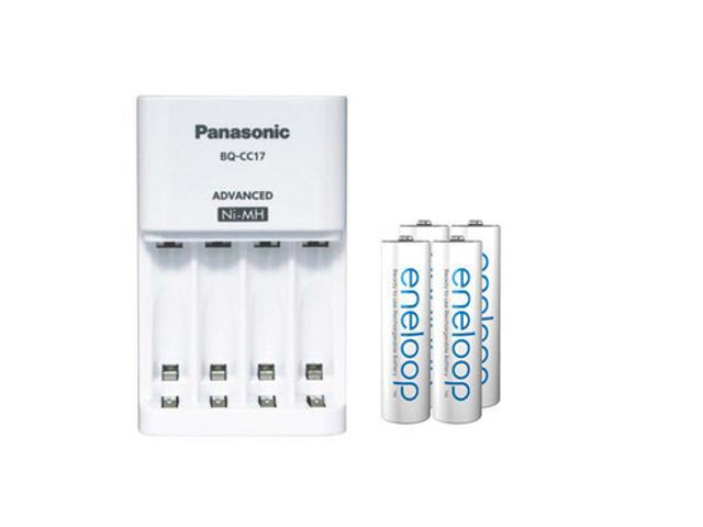 Panasonic BQ-CC17 Smart Battery Charger + 4 AA (2000mAh) Panasonic ...