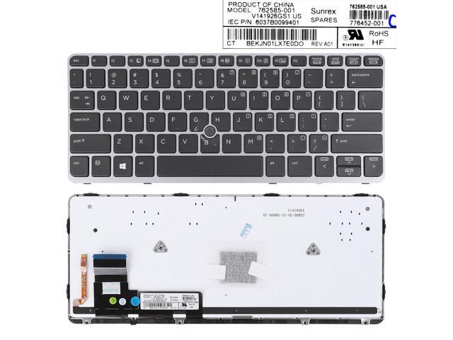 US Keyboard for HP EliteBook 810 G1 810 G2 810 G3 Silver Frame Black ...