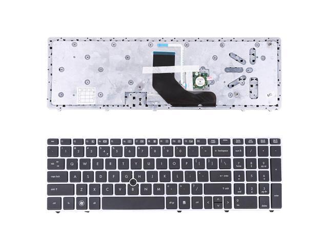 US Keyboard for HP ProBook 6560B/EliteBook 8570P 8560P Silver Frame ...