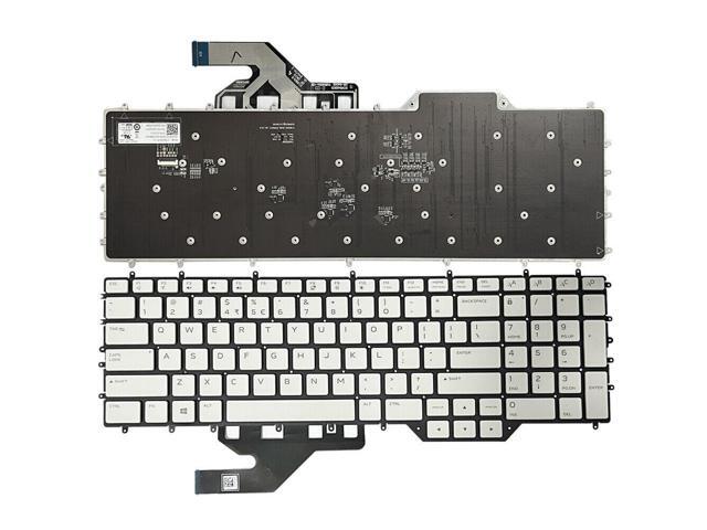 RGB Backlit white keyboard US for Dell ALIENWARE M17 R2 M17 R3 0C5VV3 ...
