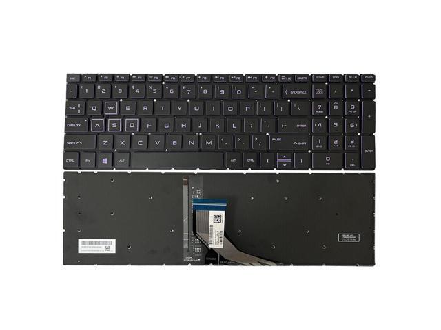 purple backlight keyboard US for HP Pavilion Gaming 15-DK 15-EC NSK ...
