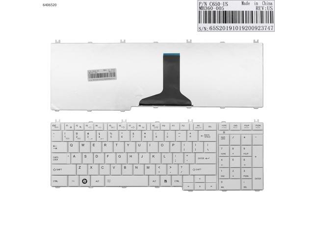 Keyboard for TOSHIBA Satellite C650 C660 L650 L670 L675 L675D WHITE US ...