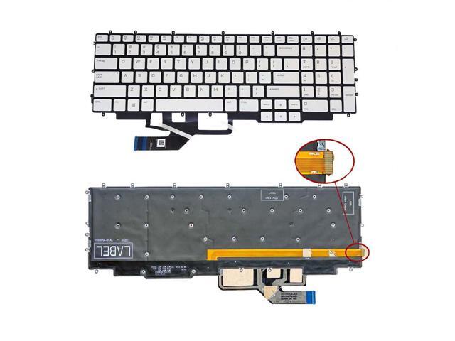 Laptop Keyboard for Dell Game Box G7 17 7700 RGB Backlit US White color ...