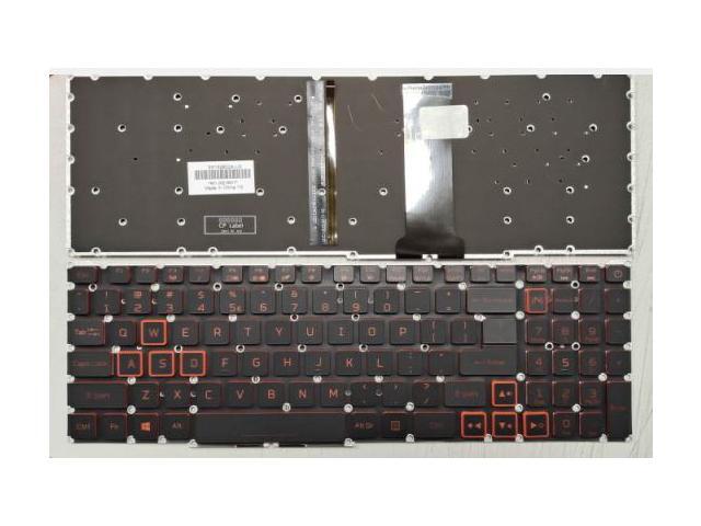US Keyboard for Acer Nitro 4 AN515-54 AN715-51 N18C3 (Red siDE Backlit ...