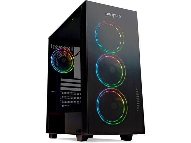 Periphio Elemental Mid-Tower ATX PC Gaming Case Power Supply Combo ...