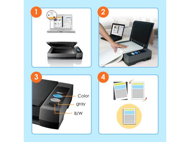 Plustek OpticBook 3800L - Book Scanner with 6mm Boundary Design ...