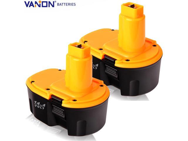 2 Pack 14.4V Ni-MH Battery for DEWALT 4.0Ah DC9091 DE9038 DW9091 DW9094 ...
