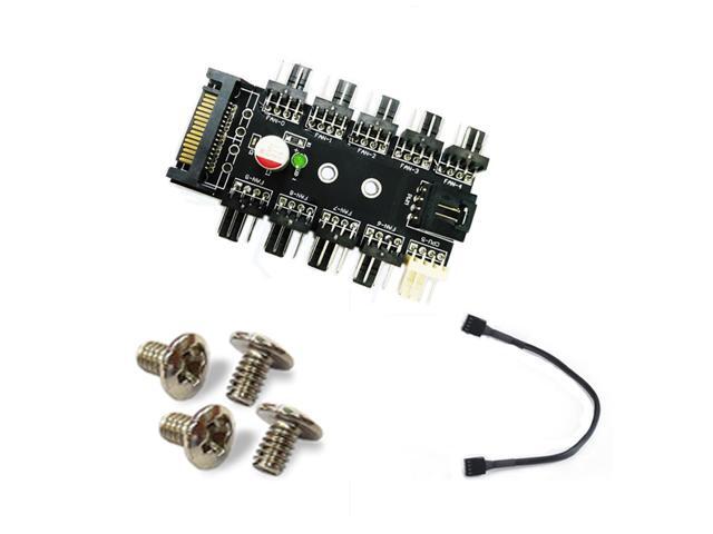 Chassis Fan Hub CPU Cooling HUB 10 Port 12V 3Pin/4 Pin Fan PWM Fan Hub ...