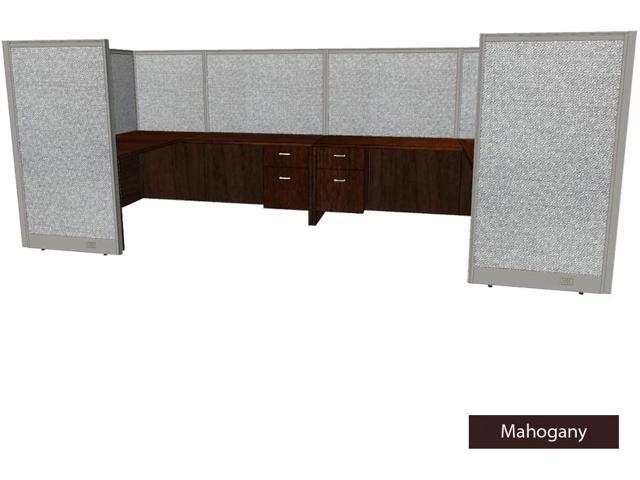GOF 2-Person Workstation Cubicle, Freestanding Office Partition Room ...